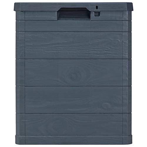 Tidyard Garden Storage Deck Box Plastic 23.8 Gal Lockable Garden Container Cabinet Toolbox for Patio, Lawn, Poolside, Backyard Outdoor Furniture 16.7 x 17.3 x 19.7 Inches (W x D x H)