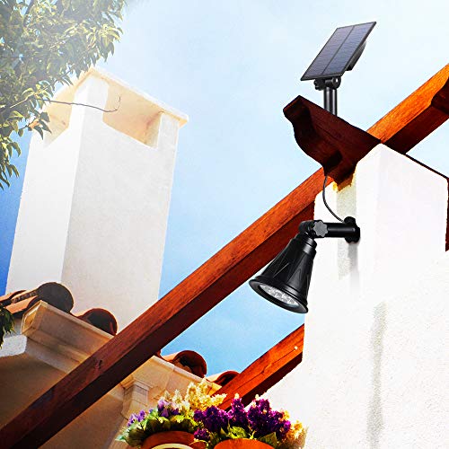 T-Sun Color Changing Solar Spotlights, 7 LED Seperate Solar Landscape Spotlights Auto Solar Garden Lights for Trees, Pond, Yard, Driveway, Pool Area(Colorful-2 Pack)