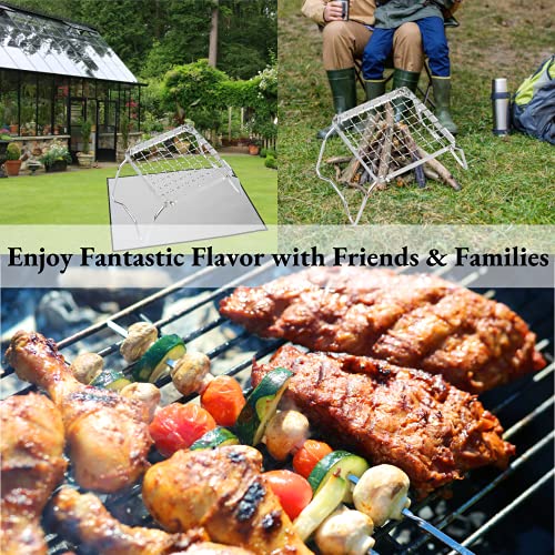 Folding Portable Barbecue Grill, Lightweight smoker Grill,Outdoor BBQ Grill for Picnics Garden Camping Beach Party (S)