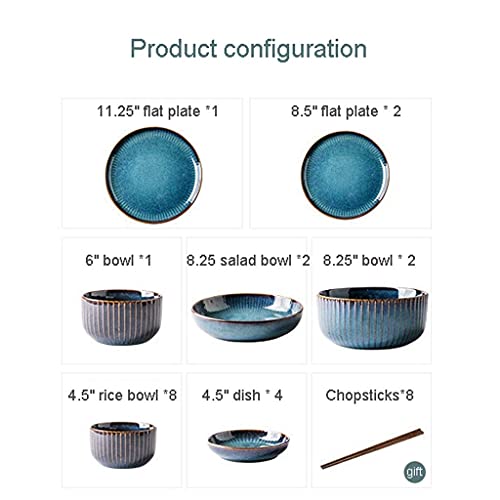 Porcelain Dinner Set Ceramics Dinner Sets Ceramics Dinner Sets, Bowl/Spoon/Plate Light American Style Starlight Series Dinnerware Set 28 Pieces - Family Party and Kitchen Restaurant