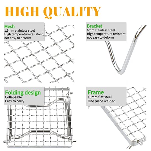 Folding Portable Barbecue Grill, Lightweight smoker Grill,Outdoor BBQ Grill for Picnics Garden Camping Beach Party (S)