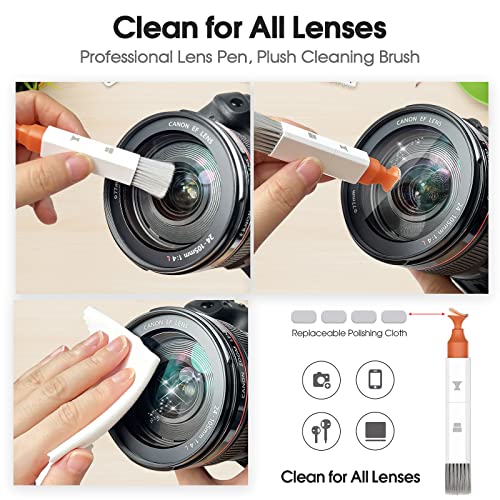 Keyboard Cleaner, 10-in-1 Laptop Cleaning Kit Lens Pen for DSLR Cameras, 3 in 1 Earbud Cleaner Pen, Computer Cleaning Kit, Polish Cleaning Cloth Brush for Electronic/MacBook/Phone/iPad/PC Screen Clean