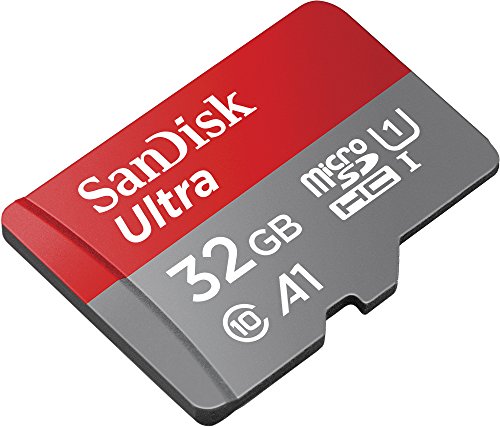SanDisk 32GB Ultra MicroSDHC UHS-I Memory Card with Adapter - 98MB/s, C10, U1, Full HD, A1, Micro SD Card - SDSQUAR-032G-GN6MA