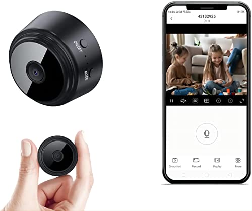 WAXOXIH Mini WiFi Spy Camera HD 1080P Wireless Hidden Camera Small Nanny Cam, Home Security Camera with Live App for Pets Baby Outdoor Indoor… (720p)