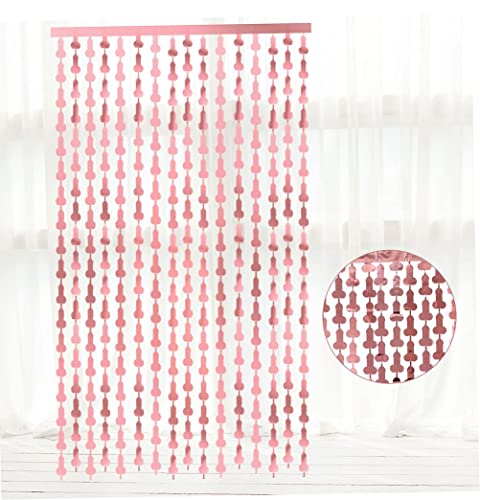 Bachelorette Party Decoration,2 Pack Rose Gold Fringe foil Curtains 3.3 x 6.6 ft Photo Booth Props Backdrop for Bachelorette Party Decoration Bridal Shower