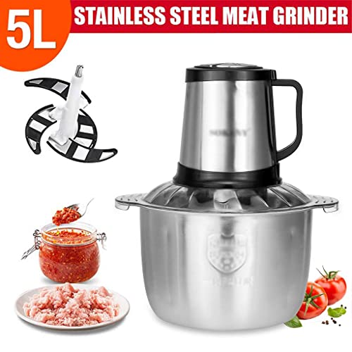 CHUNYU 800W 5L Electric Meat Mixer Blender Grinder 3Speed Stainless Steel Electric Chopper Automatic Mincing Machine Quiet