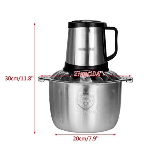CHUNYU 800W 5L Electric Meat Mixer Blender Grinder 3Speed Stainless Steel Electric Chopper Automatic Mincing Machine Quiet