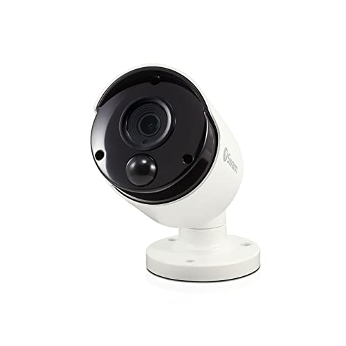 Swann Wired PIR Bullet Security Camera, 5MP Super HD Surveillance Cam with Infrared Night Vision, Thermal, Heat & Motion Sensing, Add to DVR with BNC, SWPRO-5MPMSB