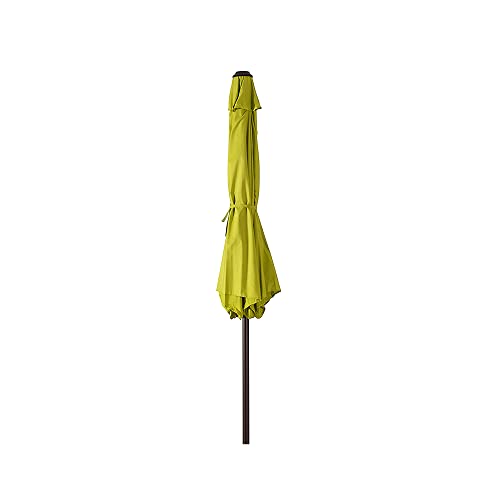 WO Home Furniture Patio Umbrella 9ft Outdoor Market Table Round Umbrella Sun Shade (Lime Green)