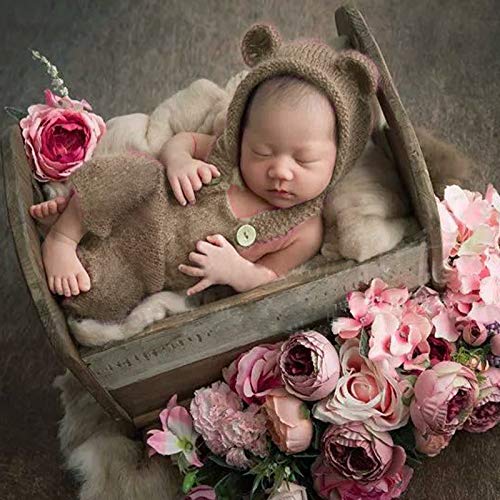 Baby Boy Photography Outfits Newborn Photo Shoot Props Crochet Romper Set…