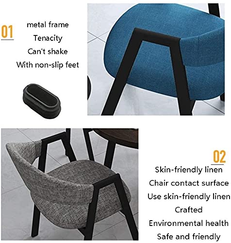 Kitchen Table Set, Conference Reception Room Coffee Table with Chair, Small Apartment Decoration Table and Chairs 1 Table and 2 Chairs Cotton and Linen Office Negotiation Room (Color : Dark Green) ( C