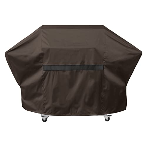 True Guard 100538850 Water Stain/UV Patio Furniture, 600D Rip-Stop Heavy Duty Waterproof Grill, Fade Resistant Outdoor BBQ Cover, 52", Brown