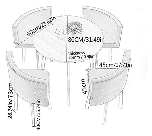 Kitchen Table Set, Office Conference Table Set Negotiation Table and Chair Combination Modern Design Round Table Balcony Living Room Dining Table Office Meeting Room (Color : C) ( Color : Light Grey )