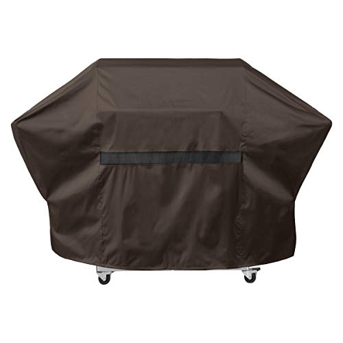 True Guard 100538850 Water Stain/UV Patio Furniture, 600D Rip-Stop Heavy Duty Waterproof Grill, Fade Resistant Outdoor BBQ Cover, 52", Brown
