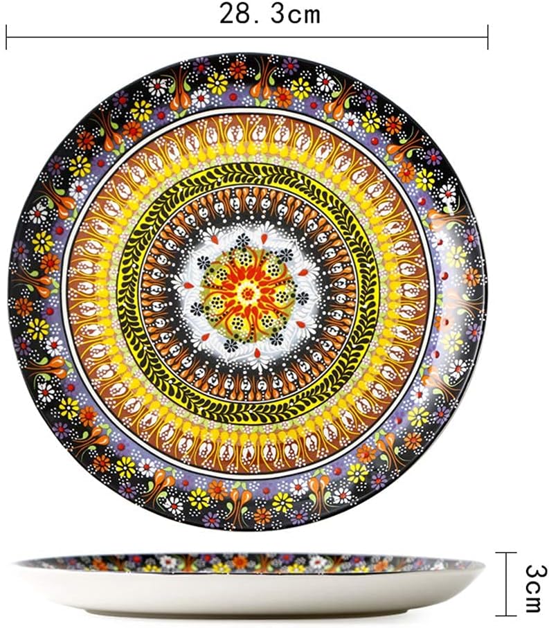 Porcelain Dinnerware Sets, Bohemia Tableware Combination Set | 10 Plates / 2 Bowls / 4 Cups / 4 Mugs - Exotic Ceramics Dinner Sets, Service for 4 Person, Gift for Wedding Housewarming Christmas,8 inc