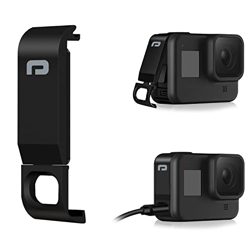 ParaPace Replacement Side Door for GoPro Hero 8 Black,Battery Cover Removable Type-C Charging Port Adapter Repair Part Camera Accessories