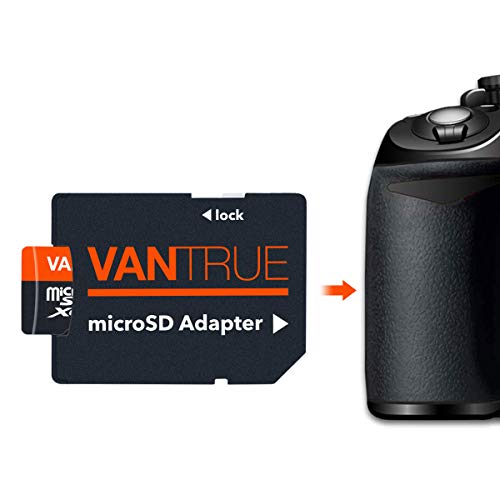 Vantrue 256GB microSDXC UHS-I U3 4K UHD Video High Speed Transfer Monitoring SD Card with Adapter for Dash Cams, Body Cams, Action Camera, Surveillance & Security Cams