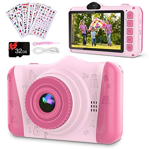 Coolwill Kids Camera for Girls and Boys, 12MP Kids Digital Camera with 3.5'' Large Screen & 8X Digital Zoom, Children's Birthday Gifts Camera for Kids Age 3 4 5 6 7 8 9 10 with 32G TF Card