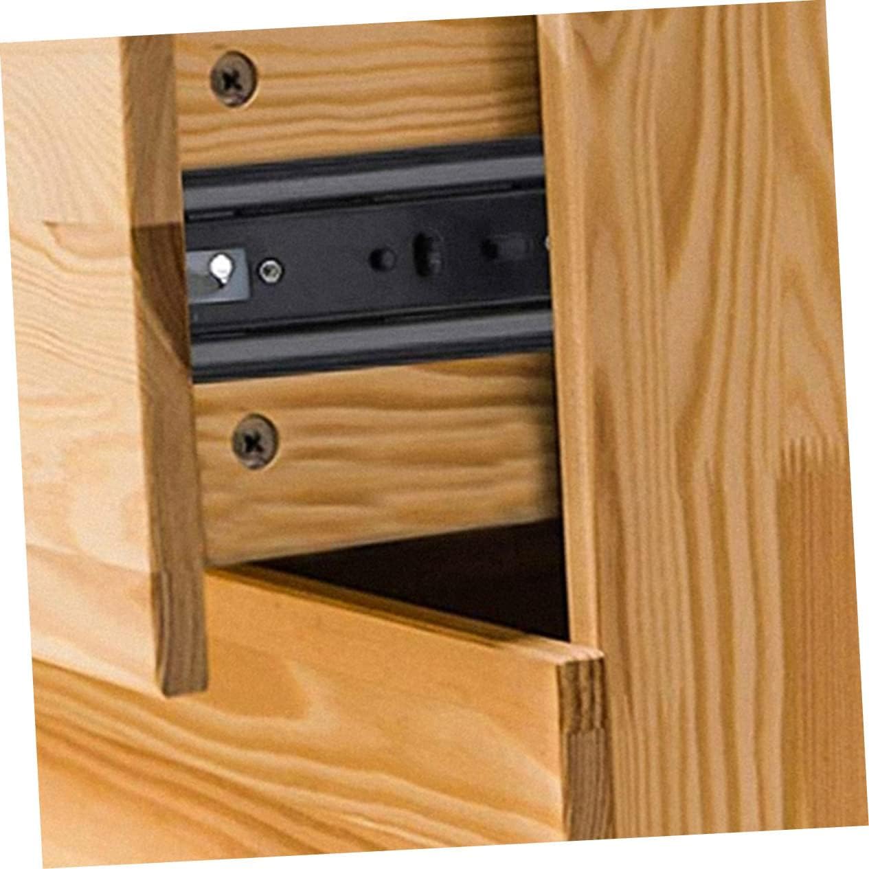 ALturN Drawer Glides,1 Pair Keyboard Track Dresser Tray L Brackets Heavy Duty Black Slides Side Under Desk Keyboard Tray Slide Out Keyboard Drawer Under Desk Slide Drawer Track Drawer Guide Rail B