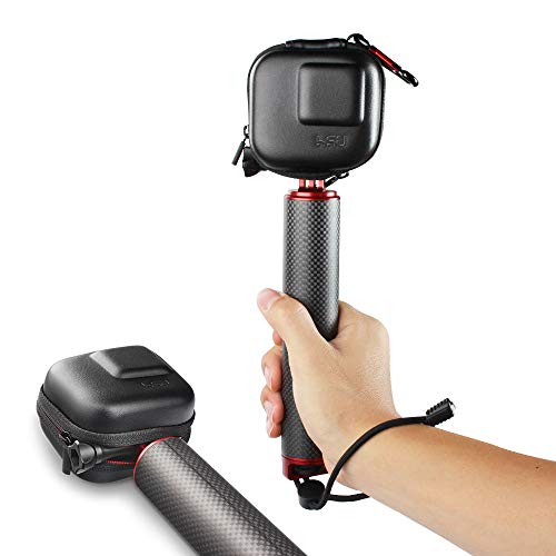 HSU Mini Carrying Case Compatible with GoPro Hero 11/10/9/8/7/(2018)/6/5 Black,Session 5/4,Hero 3+,AKASO/Campark/YI Action Camera and More,Protective Security Bag