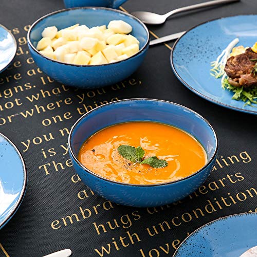 TBGFPO 48-Piece Stoneware Ceramic Dinnerware Set with Dinner Plate, Dessert Plate, 800ml Bowl, 380ml Mug Set