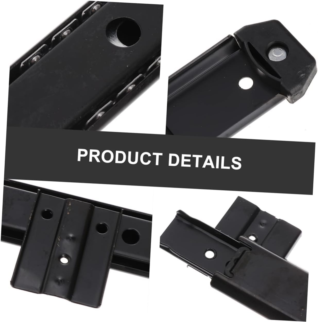 ALturN Drawer Glides,1 Pair Keyboard Track Dresser Tray L Brackets Heavy Duty Black Slides Side Under Desk Keyboard Tray Slide Out Keyboard Drawer Under Desk Slide Drawer Track Drawer Guide Rail B