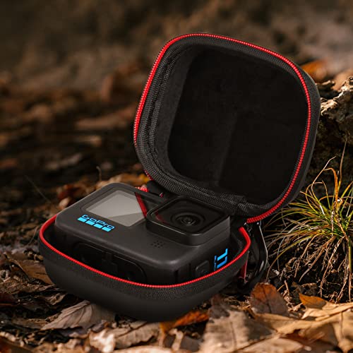 HSU Mini Carrying Case Compatible with GoPro Hero 11/10/9/8/7/(2018)/6/5 Black,Session 5/4,Hero 3+,AKASO/Campark/YI Action Camera and More,Protective Security Bag