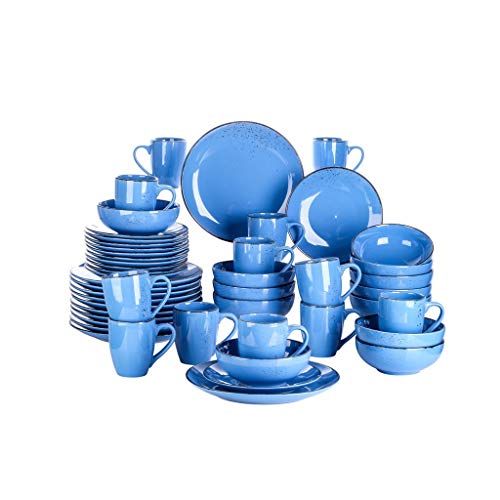 TBGFPO 48-Piece Stoneware Ceramic Dinnerware Set with Dinner Plate, Dessert Plate, 800ml Bowl, 380ml Mug Set