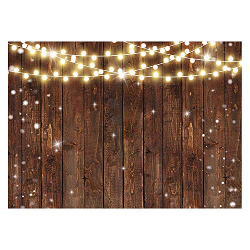 Funnytree 7x5FT Rustic Glitter Wood Photography Backdrop for Wedding Party Banner Birthday Bridal Shower I Do BBQ Baby Shower Background Photo Booth