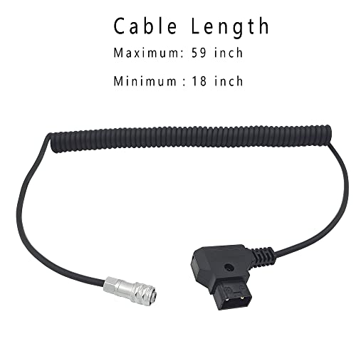 BMPCC D-Tap to 4K 6K Pro Power Cable Suitable for Blackmagic Pocket Cinema Camera 4K and Gold Mount V Mount Battery,Weipu SF6 2 Pin Female to P Tap,18 inch - 59 inch Length