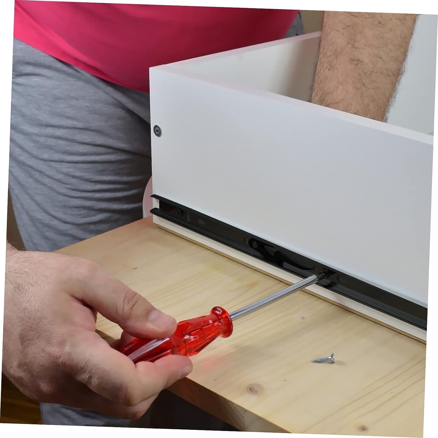 Drawer Glides,1 Pair Guide Furniture Slides Accessory Tray Drawers for Desk Keyboard Tray Slides Computer Drawer Tray Accessories Keyboard Tray Rails Keyboard Slide Drawer Slide Keyboard Tr