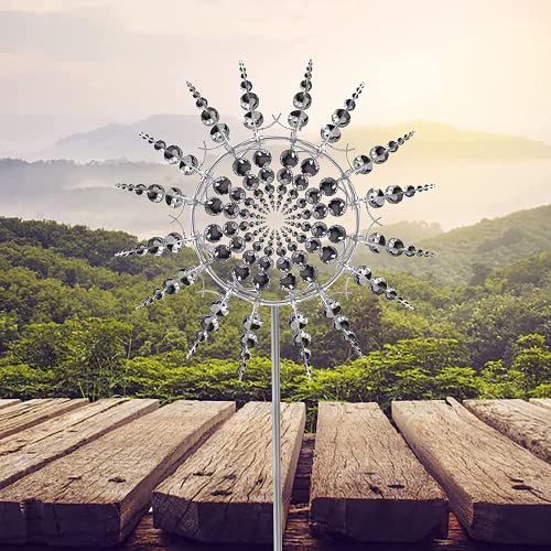 Magical Metal Windmills, Unique 3D Wind Spinners, Windmills Wind Spinner for Yard and Garden, Wind Catchers Metal Outdoor Patio Decorationā¦