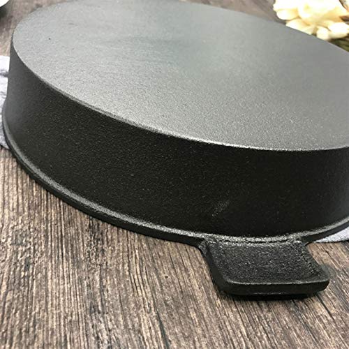 SDGH Thick Striped Cast Iron Frying Pans, Steak Grill Frying Pans Uncoated Non-Stick Grill Plate Cooking Roasting Pot