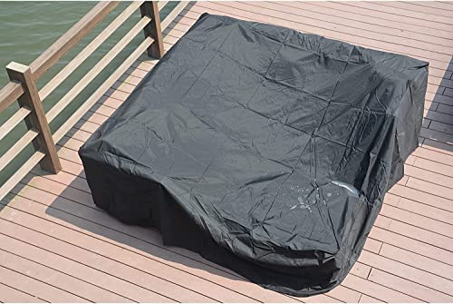 Outdoor Patio Furniture Cover for Rectangle Table & Chairs Waterproof Heavy Duty Seater Sofa Cover Extra Large Dustproof Bench Protector (91"x91"x28")