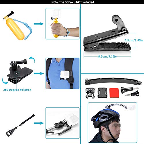 GoPro HERO9 Black - Waterproof Action Camera with Front LCD, Touch Rear Screens, 5K Video, 20MP Photos, 1080p Live Streaming, Stabilization + 32GB Card and 50 Piece Accessory Kit - Action Kit