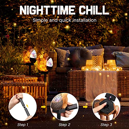 2 Pcs Solar Squirrel Garden Lights Animal Outdoor Waterproof Decorative Hedgehog Pathway Lights Outdoor Landscape Path Lights Waterproof Garden Decor Solar Garden Light Yard (Squirrel)
