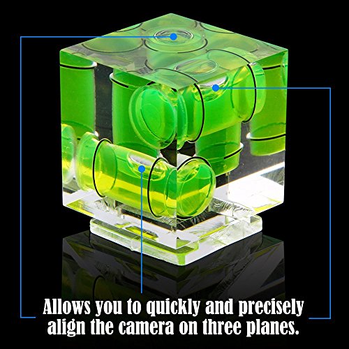 SENHAI Triple 3 Axis Hot Shoe Bubble Spirit Level Compatible Compatible for Canon Nikon Pentax DSLR Camera (2 Pack)