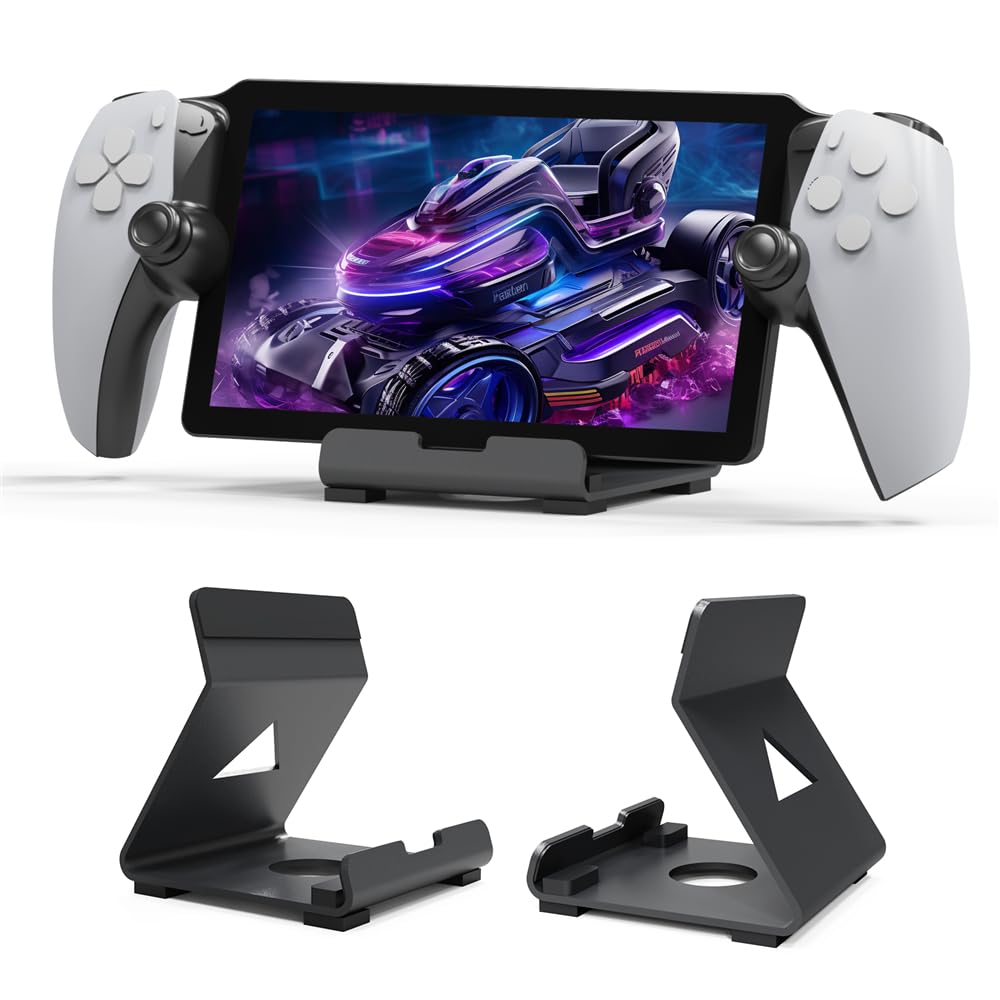 Handheld Game Console Holder Tablets Stand,Tablet Stand for Playstation Portal/for Rog Ally/for Legion Go Game Machine Tablet Stand Holder Accessories (Black)