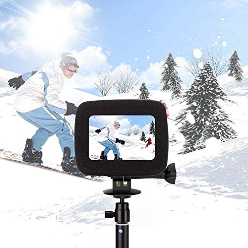 [2 Pack] Hero 11 10 9 Foam Windslayer Housing Case, Windscreen Windshield Windslayer Cover Housing Frame Case Compatible for Gopro Hero 9 10 11 Housing Frame Case Video Noise Reduction Accessory