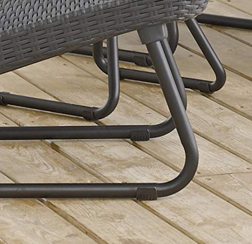 Keter 17197637 Rio 2 Seater Rattan Outdoor Patio Garden Furniture Set, Graphite