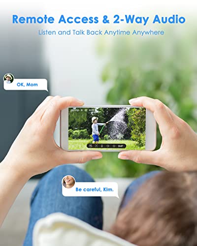 VIZIUUY 5MP Solar Security Camera Outdoor, Wireless Battery Powered Security Camera with 360°View, Pan and Tilt, Color Night Vision with Floodlight,PIR Human Detection,Compatible with Alexa