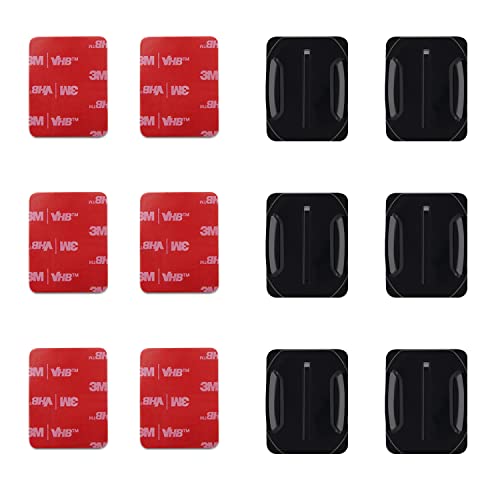 Haoyou Curved Adhesive Helmet Mount Compatible with Gopro Hero 11,10, 9, 8, 7, 6, 5, 4, 3+, 3 Cameras (6pcs)