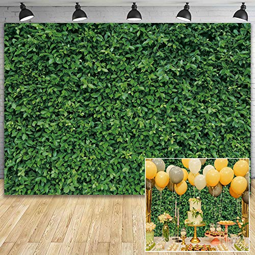 Msocio 7x5ft Durable Polyester Fabric Spring Greenery Leaves Grass Nature Photography Backdrop for Birthday Wedding Safari Dinosaur Baby Shower Party Decorations Background Portrait Photo Booth