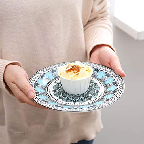 TBGFPO 32-Piece Ceramic Porcelain Dinner Plate Tableware Set with Dinner Plate,Dessert Plate,Cereal Bowl,380ml Mug Set