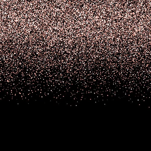 Rose Gold and Black Backdrop - Perfect Party Decoration for Birthday, Christmas, New Years, Bachelorette, Weddings, Graduation, Prom, Valentine's Day | Measures 6ft x 6ft