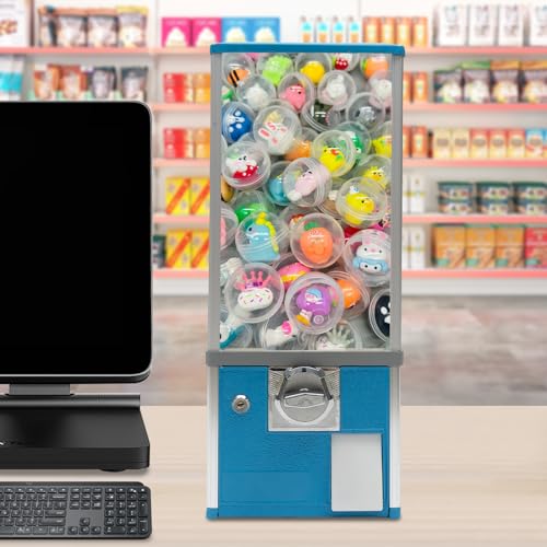CNCEST 10.24 * 10.24 * 25.2in Vending Machine,Candy Vending Machine with Keys-Cash Box Capacity:700-800 Coins,for Retail Stores/Amusement Parks/Hypermarkets (Yellow)