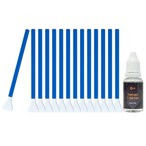 UES APSC-16 DSLR and Mirrorless Digital Camera Sensor Cleaning Kits for APS-C Type CMOS and CCD Sensors (14pcs APS C Sensor Cleaning Swabs and 15ml Sensor Cleaner)