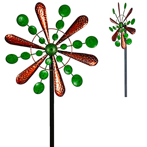 Garden Wind Spinner - Outdoor Metal Spinner - Kinetic Wind Spinner - Art Decorations for Outdoor Yard, Garden, and Patio - Easy-to-Spin Garden Spinner Ornament for Captivating Outdoor Decorations