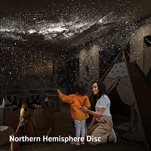LaView Galaxy/Star Projector, Adjustable HD Projector with 130 ft² Projection Area, with Changing Nebula, Auto-Off Timer, Remote Control, for Home Decoration/Bedroom Night Light, 2 Replaceable Discs
