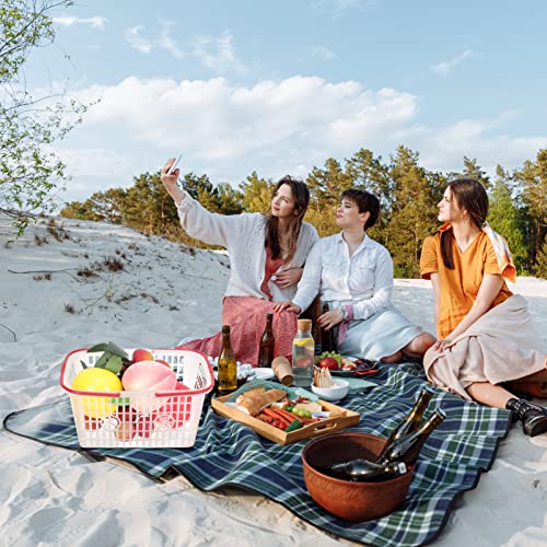 Yardwe Plastic Fruits Picking Baskets 5pcs Kitchen Plastic Baskets with Handle Mini Shopping Basket Decorative Basket Fruit Picking Basket for Vegetables Garden Gathering
